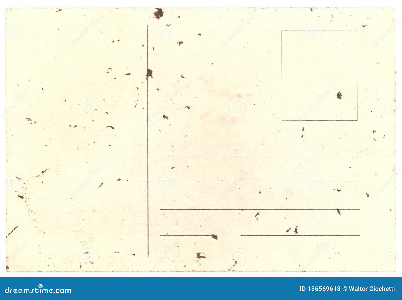 Original Vintage Back Side POSTCARD with Space for Correspondence and ...