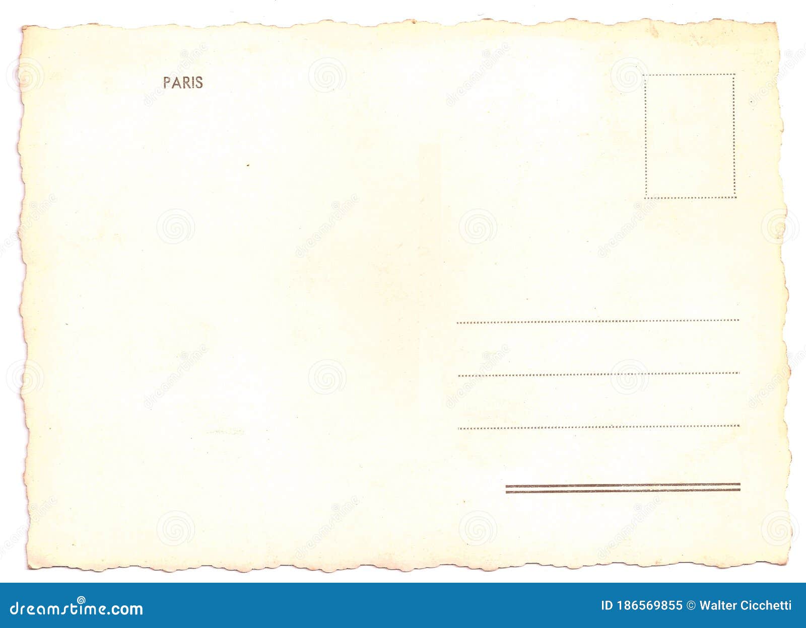 Original Vintage Back Side POSTCARD with Space for Correspondence and ...