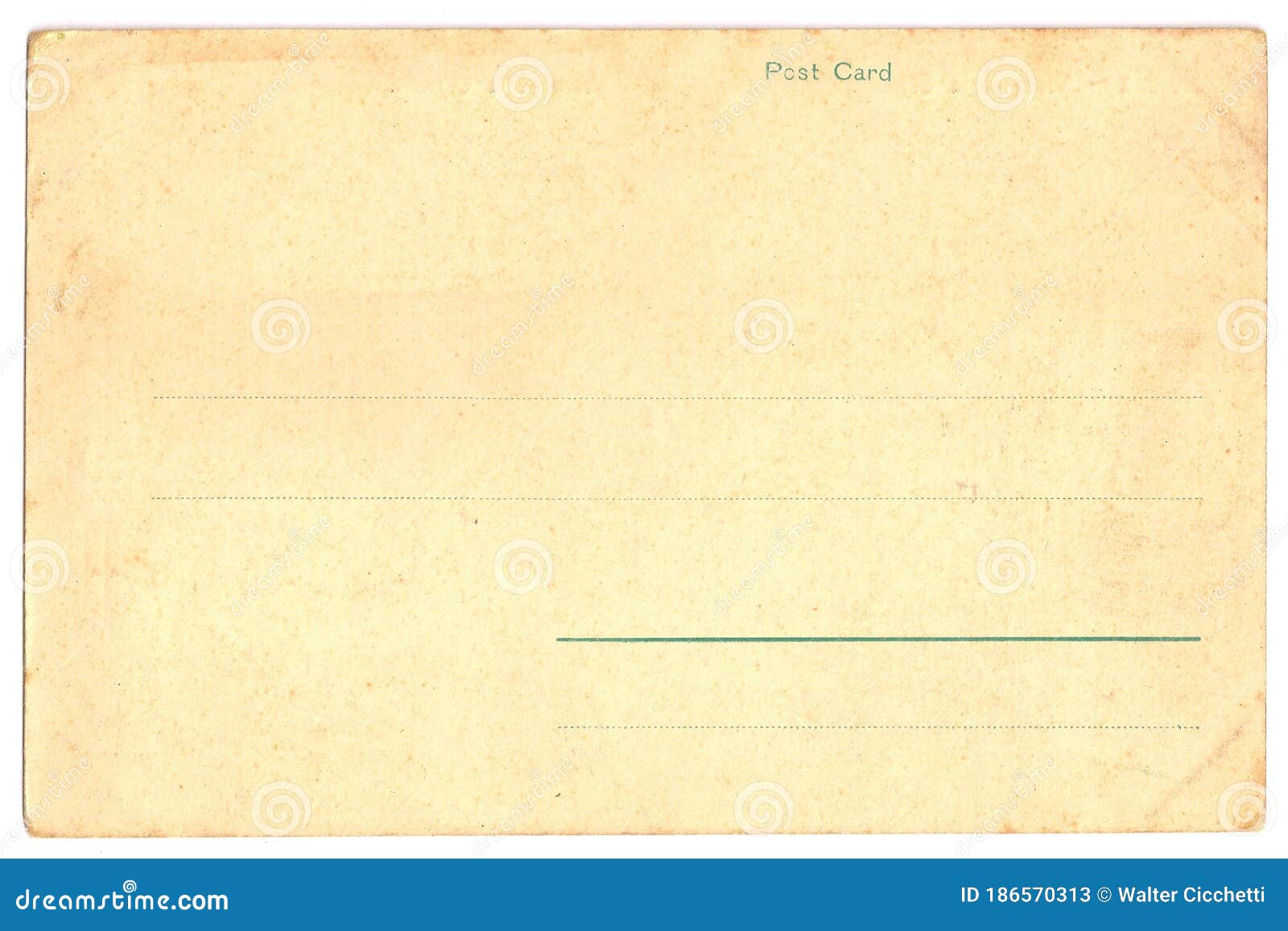 Original Vintage Back Side POSTCARD with Space for Correspondence and ...