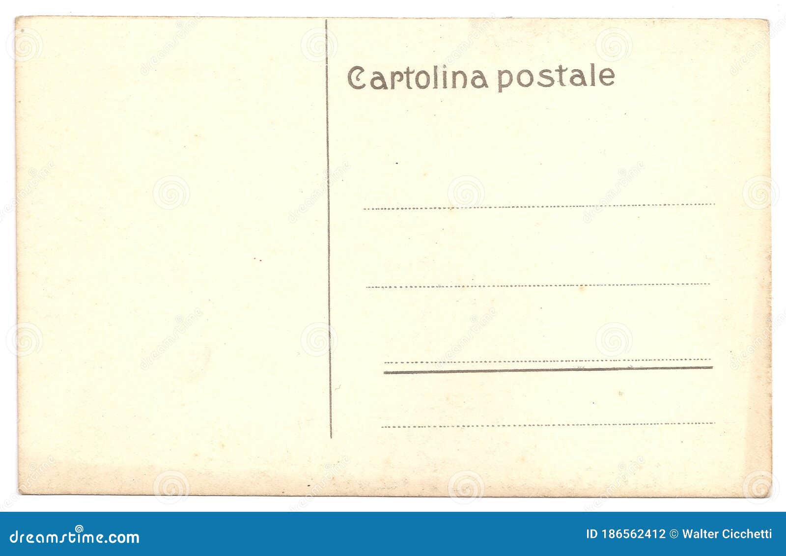Original Vintage Back Side POSTCARD with Space for Correspondence and ...
