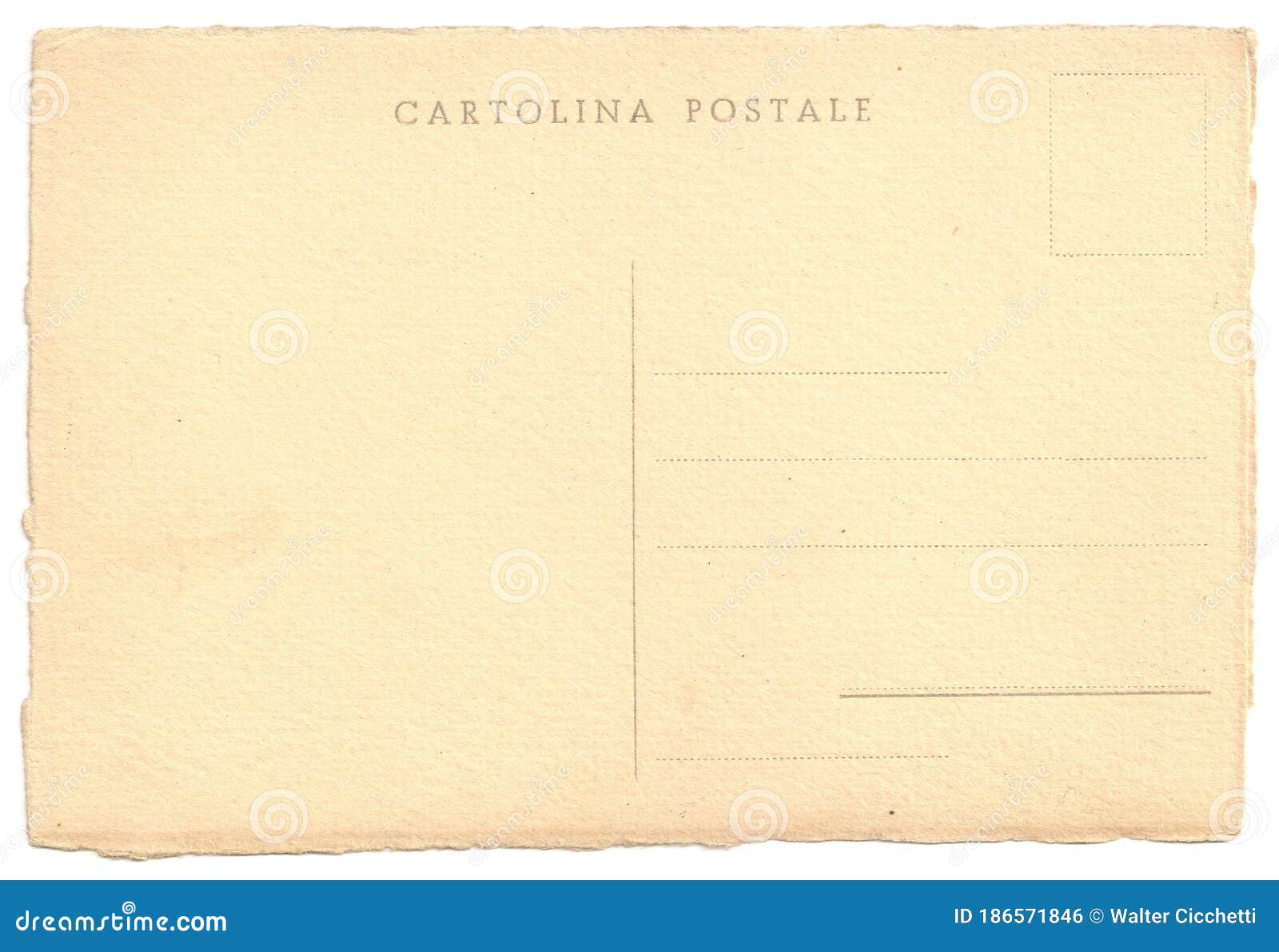 Original Vintage Back Side POSTCARD with Space for Correspondence and ...