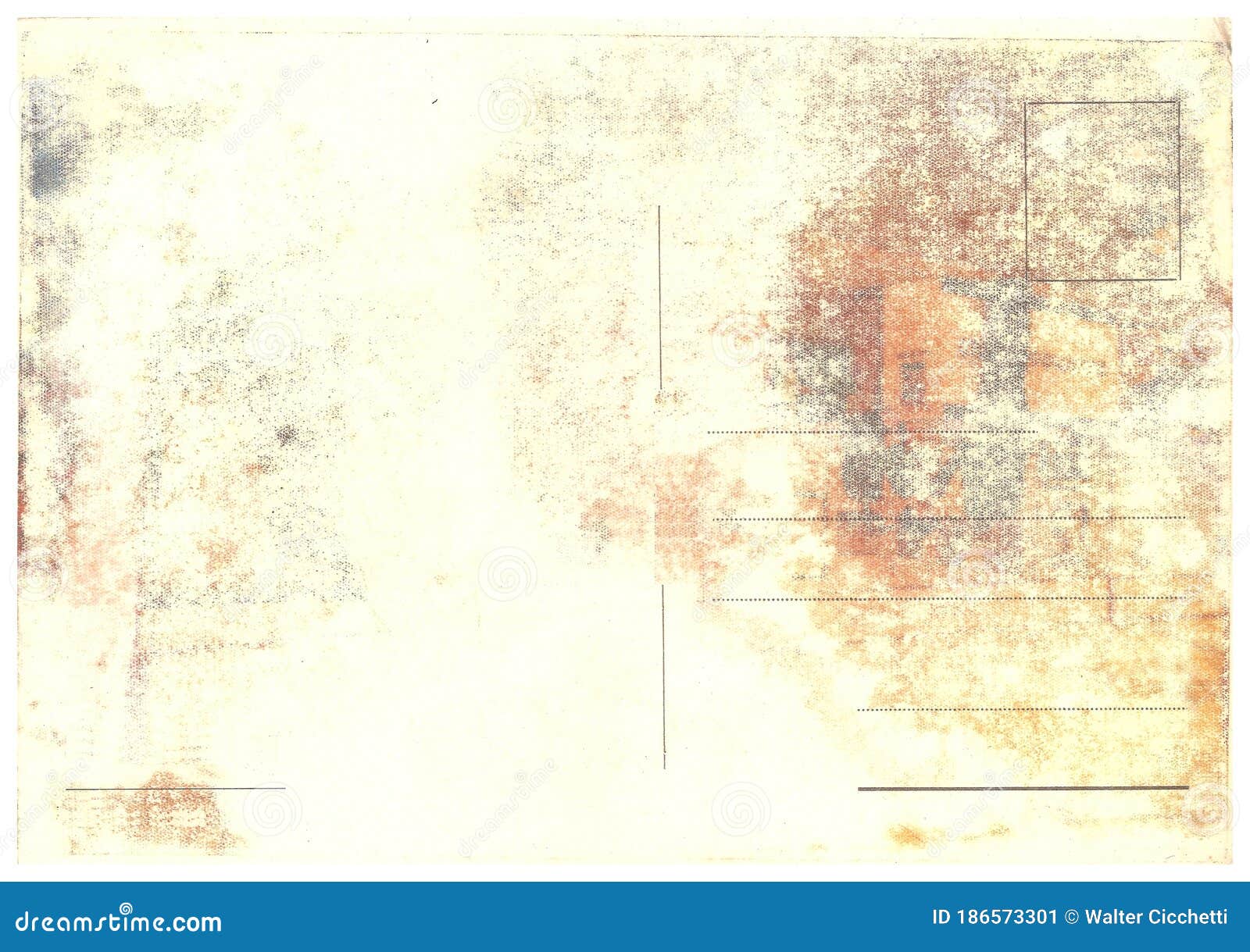 Original Vintage Back Side POSTCARD with Space for Correspondence and ...