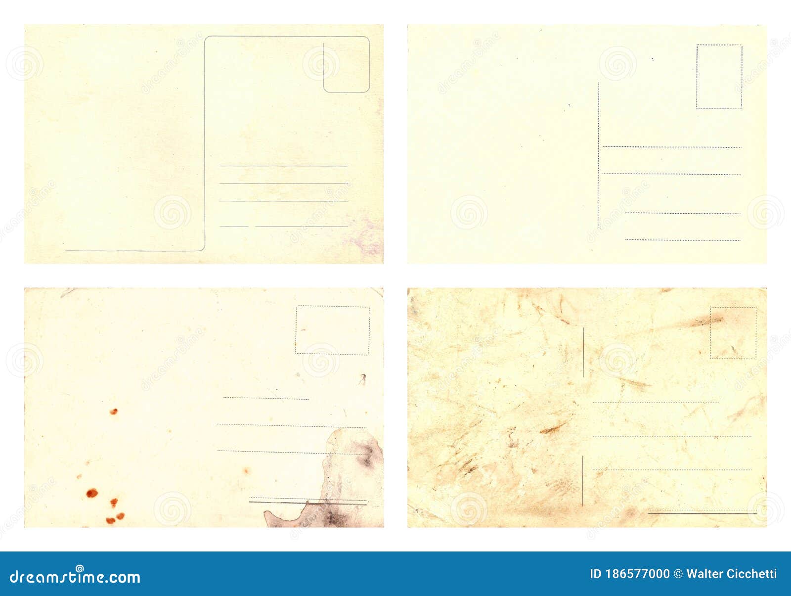 Original Vintage Back Side POSTCARDS with Space for Correspondence and ...