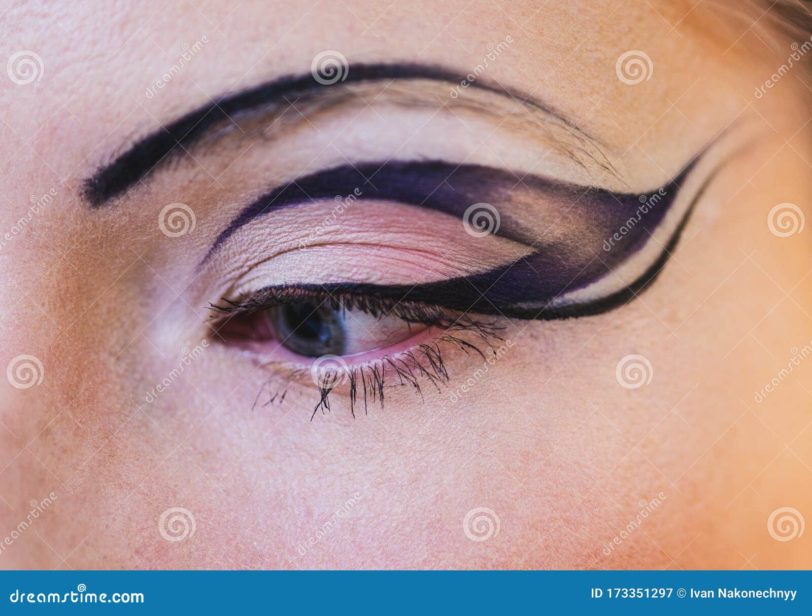 An Original Visage in Front of a Girl Stock Image - Image of beauty ...