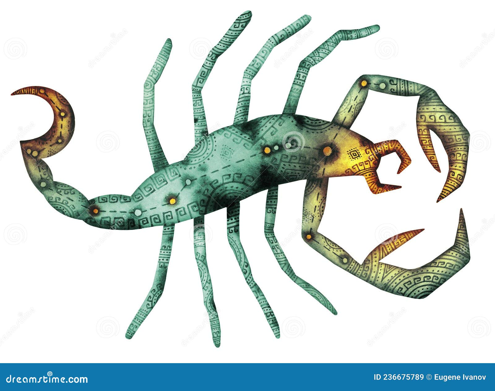 Original Zodiac Symbol of Scorpio. Stock Illustration - Illustration of ...