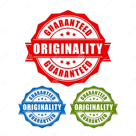 Originality Guaranteed Label Stock Vector - Illustration of creativity ...