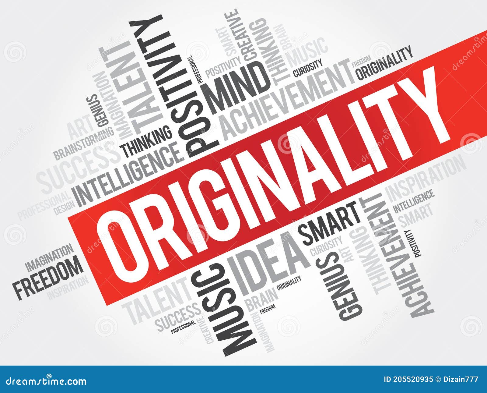 Originality word cloud stock illustration. Illustration of collage ...