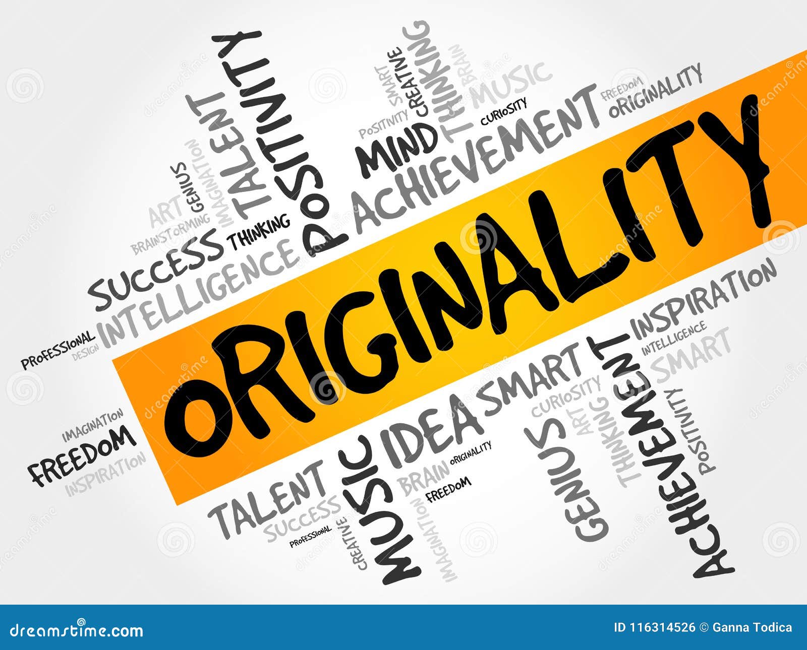 Originality Word Cloud Collage Stock Image | CartoonDealer.com #200990239