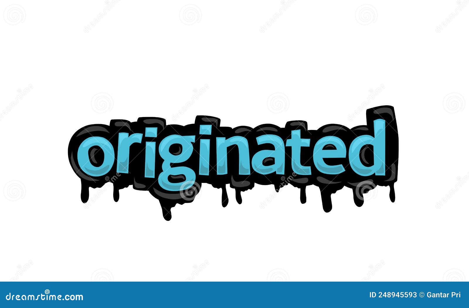 ORIGINATED Writing Vector Design on White Background Stock Vector ...