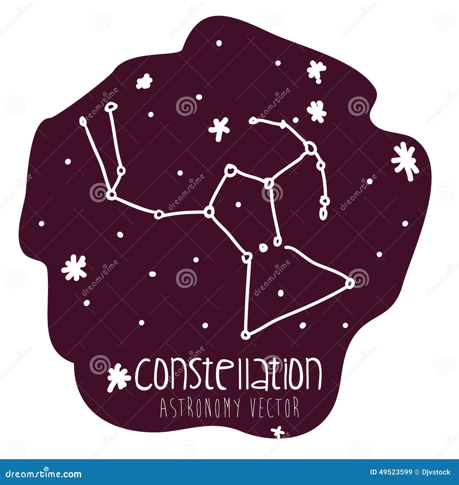 Orion constelation design stock vector. Illustration of starlight ...