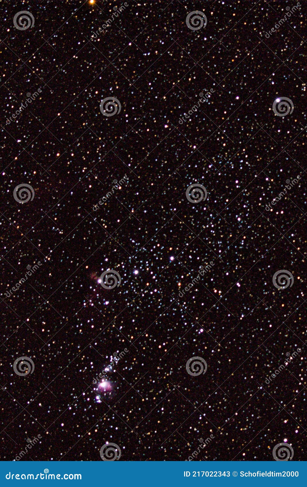 Orion Constellation As Seen from Northern Hemisphere in Winter Stock ...