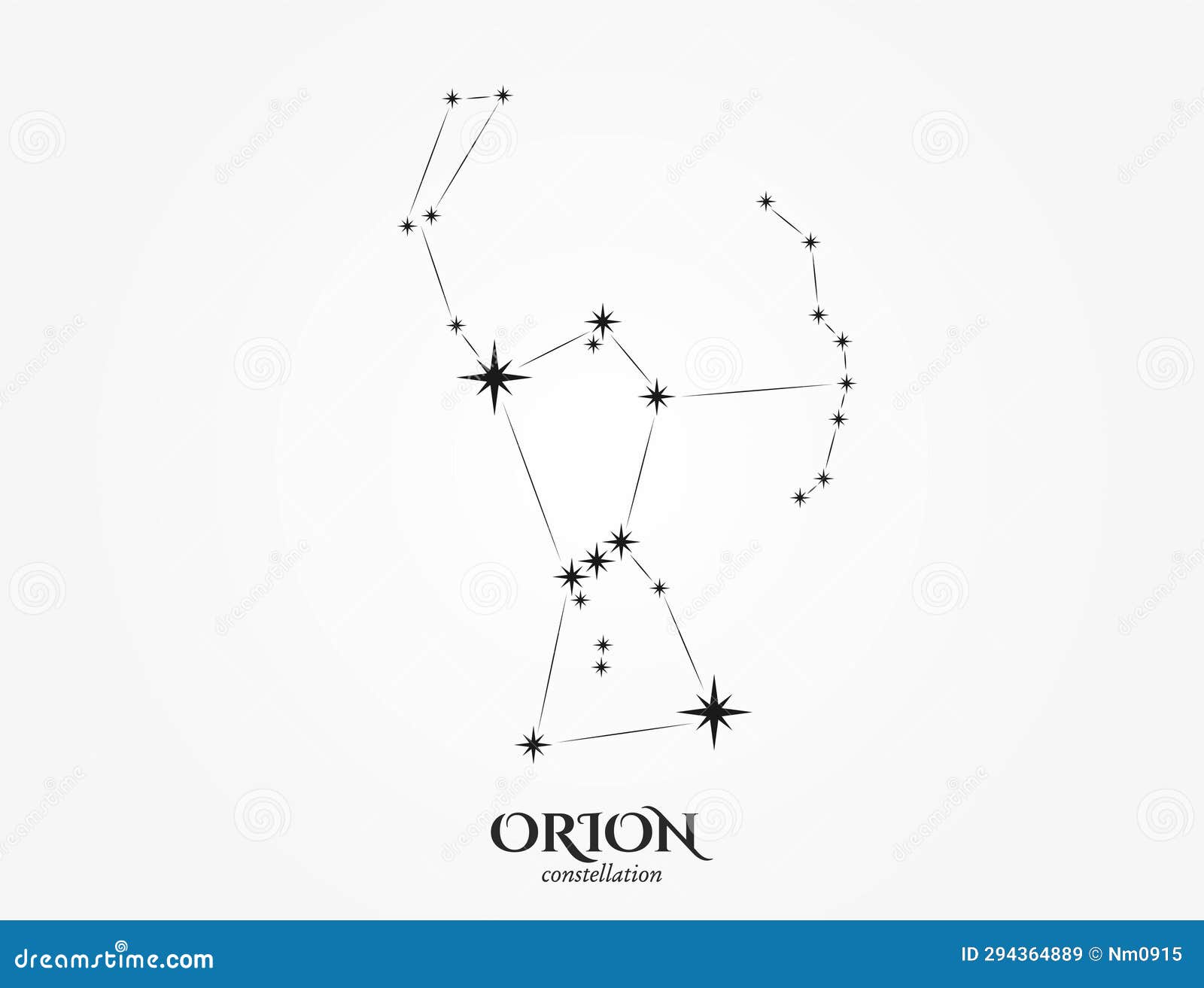 Orion Constellation. Astronomy and Stars Design Element. Vector Image ...