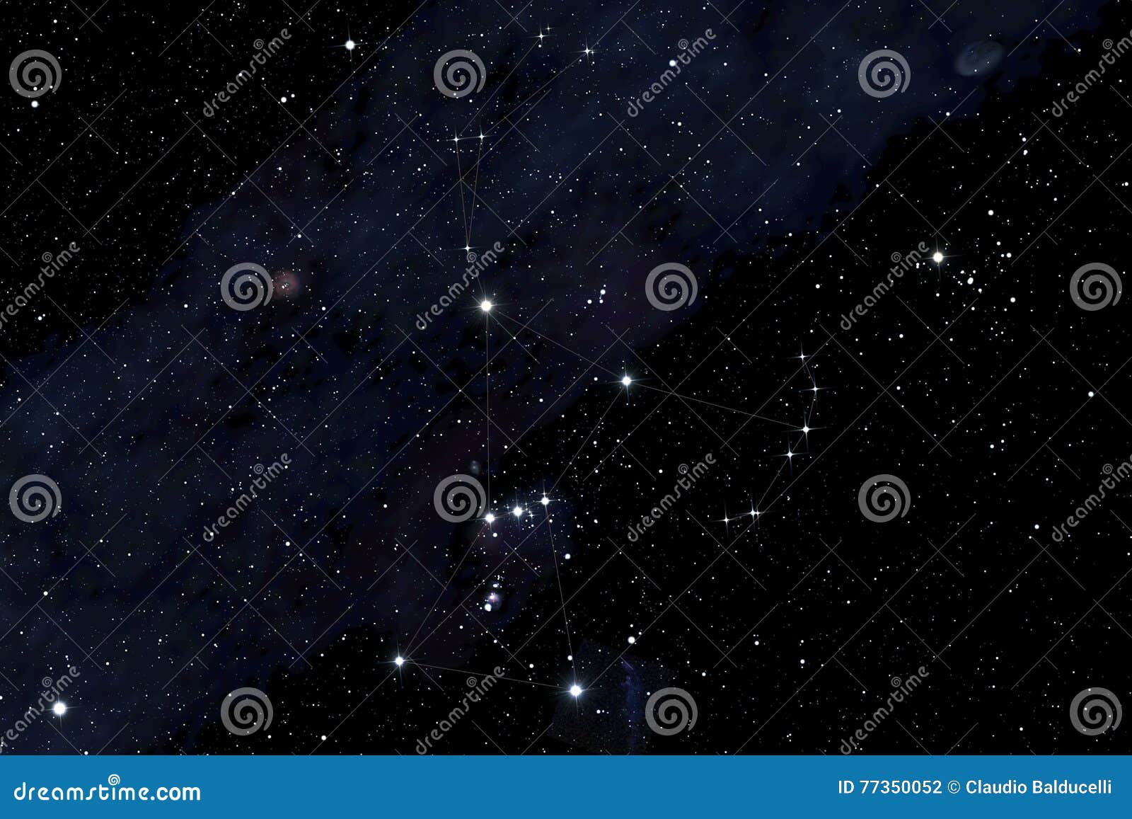 ORION Constellation Stars Sign With Titles. Vector Illustration ...
