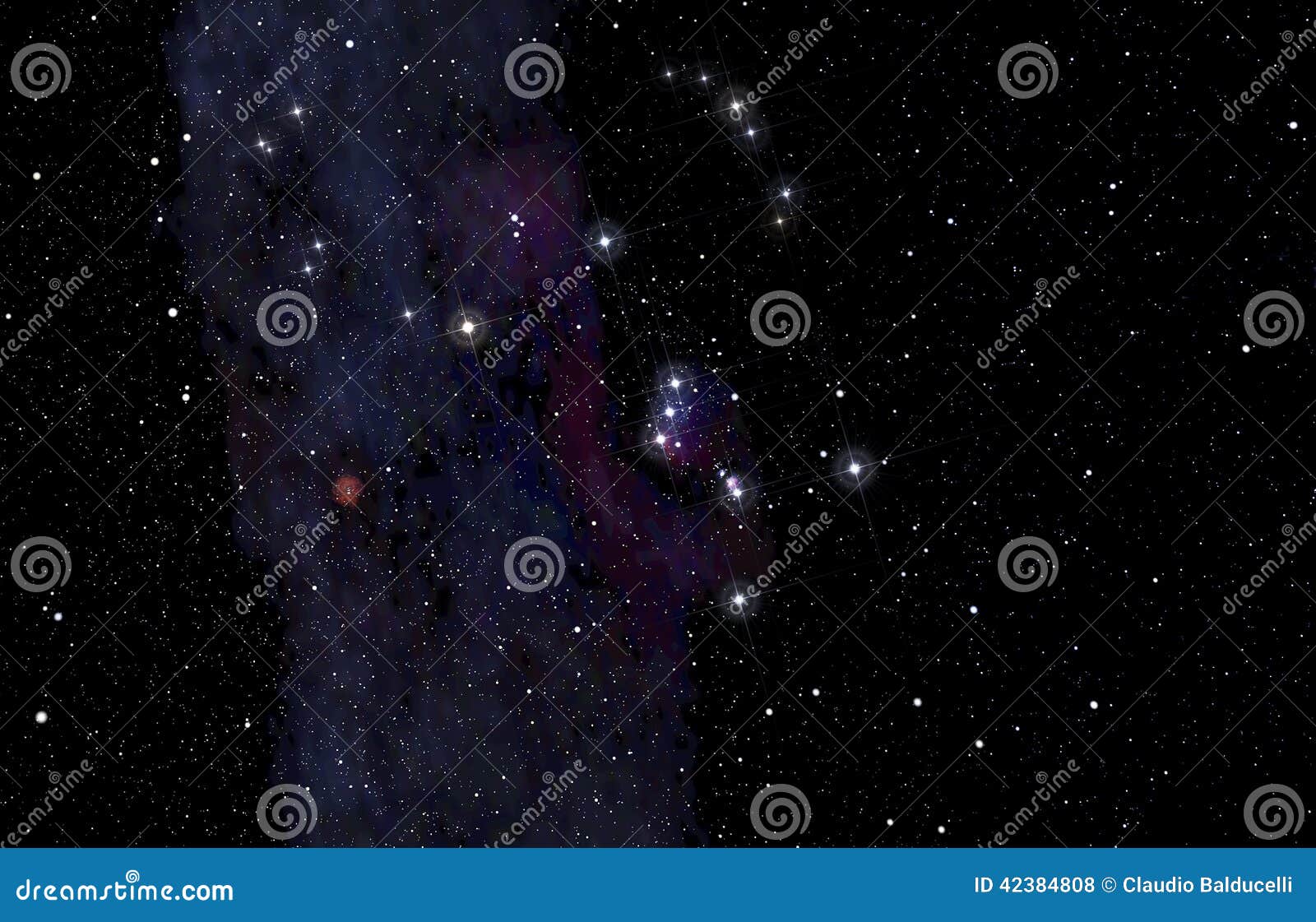ORION Constellation Stars Sign With Titles. Vector Illustration ...