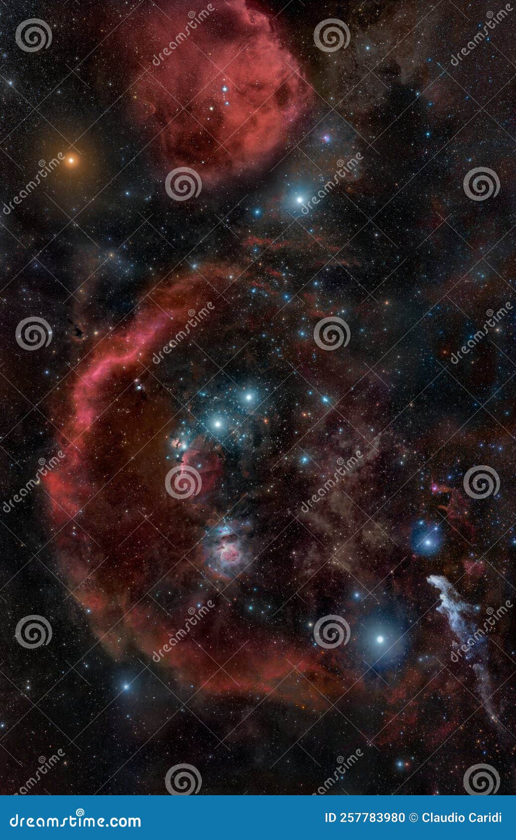 Orion Constellation in the Northern Celestial Hemisphere Stock Photo ...