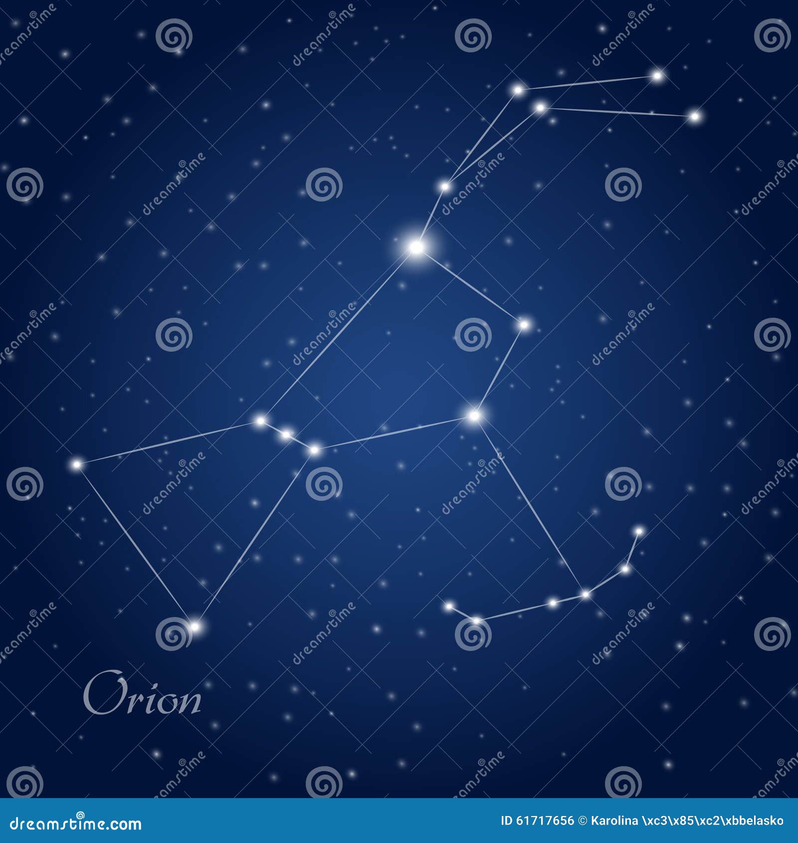Orion constellation stock vector. Illustration of dark - 61717656