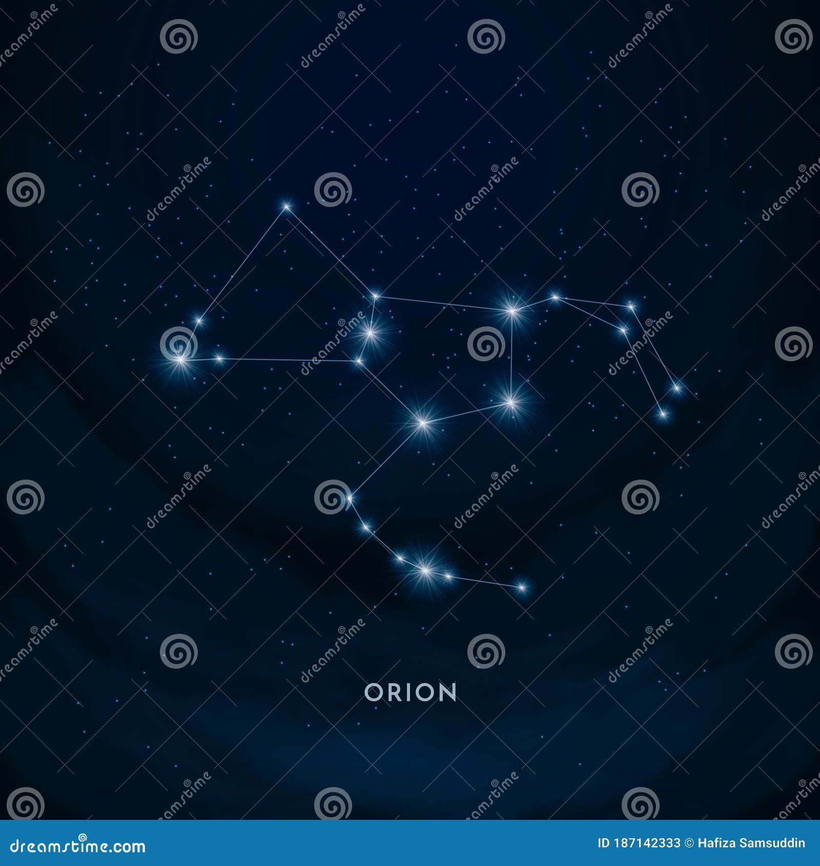 Orion Constellation. Vector Illustration Decorative Design Stock Vector ...
