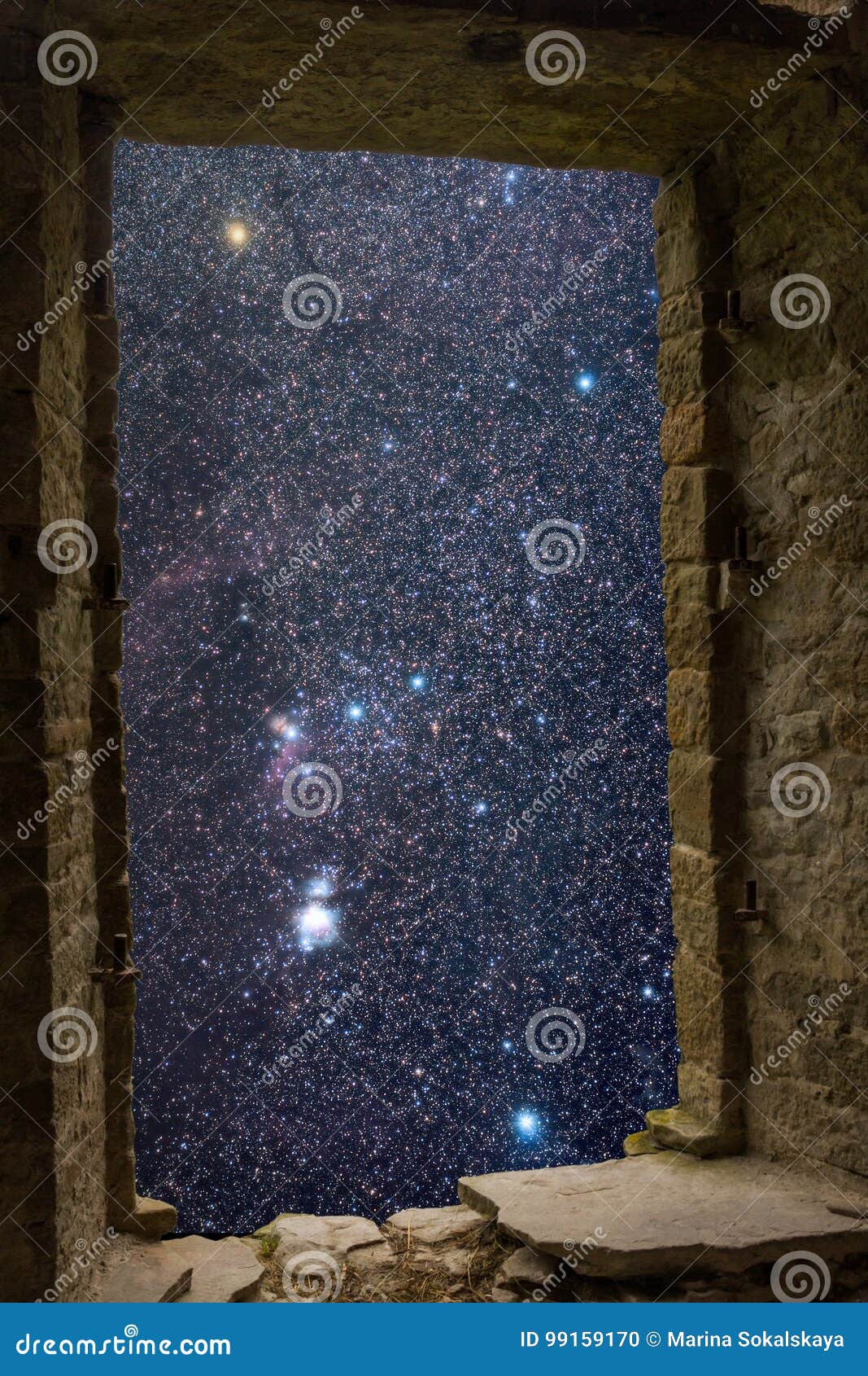 Orion Constellations Ancient Window Stock Photo - Image of ancient ...