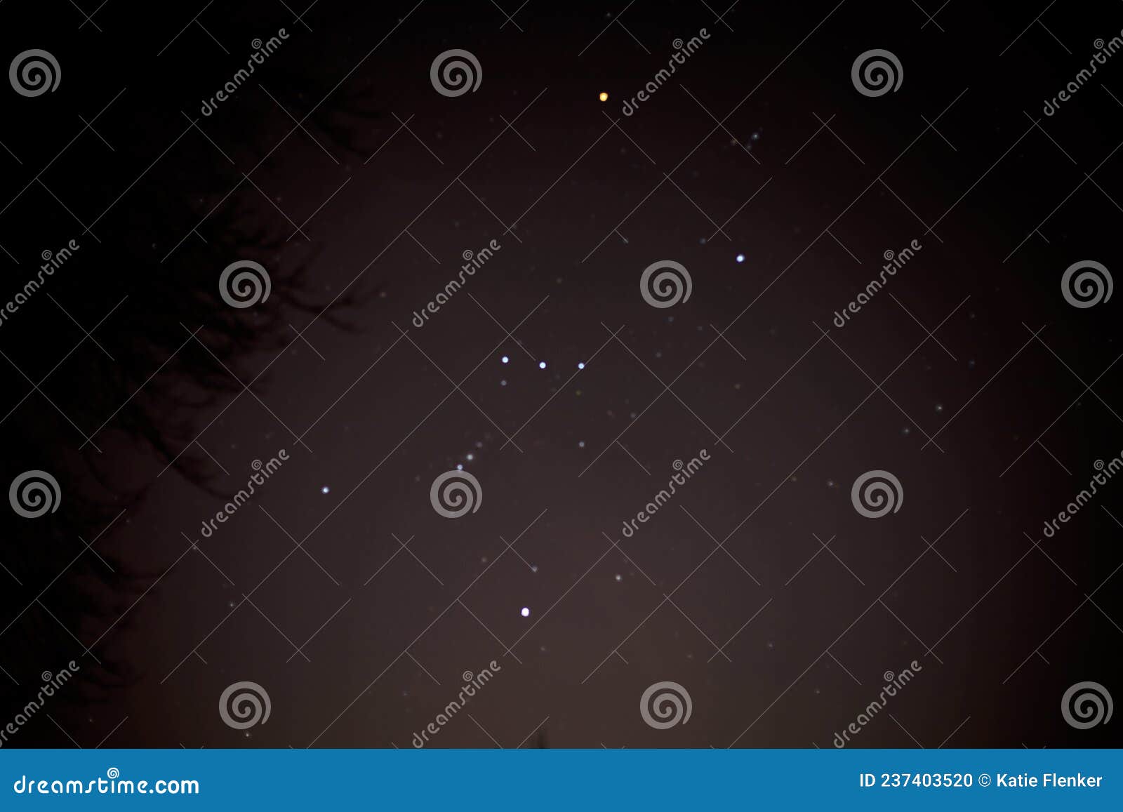 Orion Constellation in Winter Night Sky Stock Photo - Image of ...