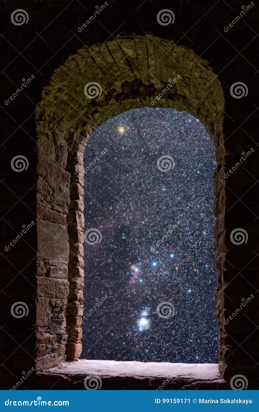 Orion Constellations Ancient Window Stock Image - Image of frames ...