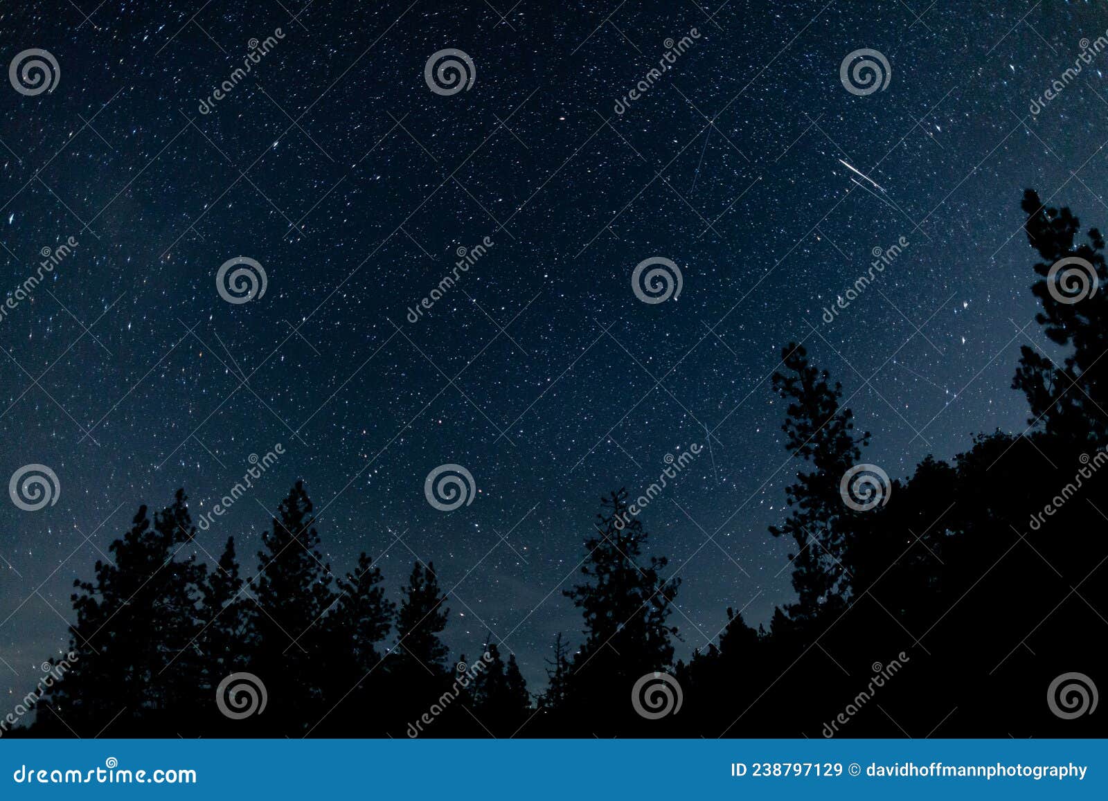 Orionids Meteor Shower Landscape Stock Image - Image of orionids ...