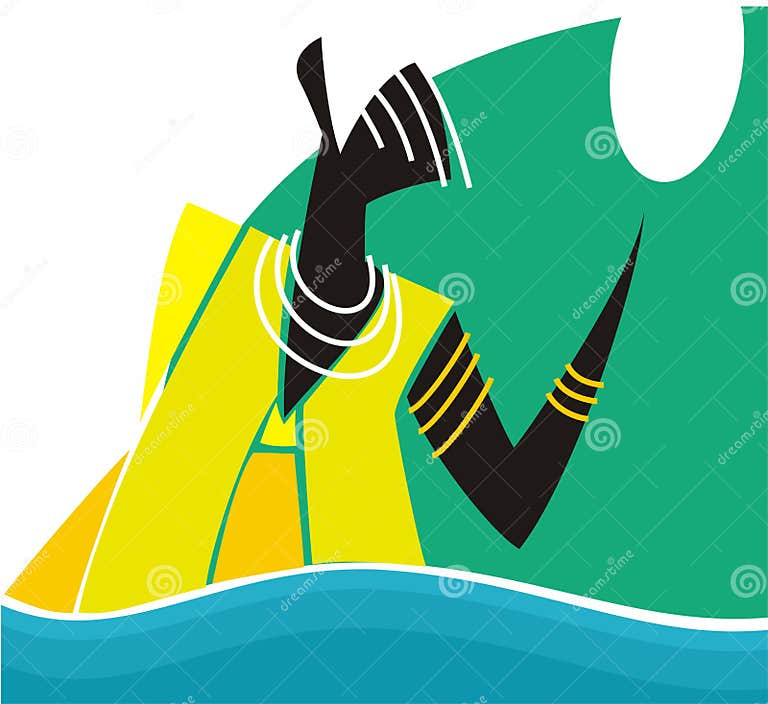 Orixa stock vector. Illustration of woman, candomble, brasil - 680684