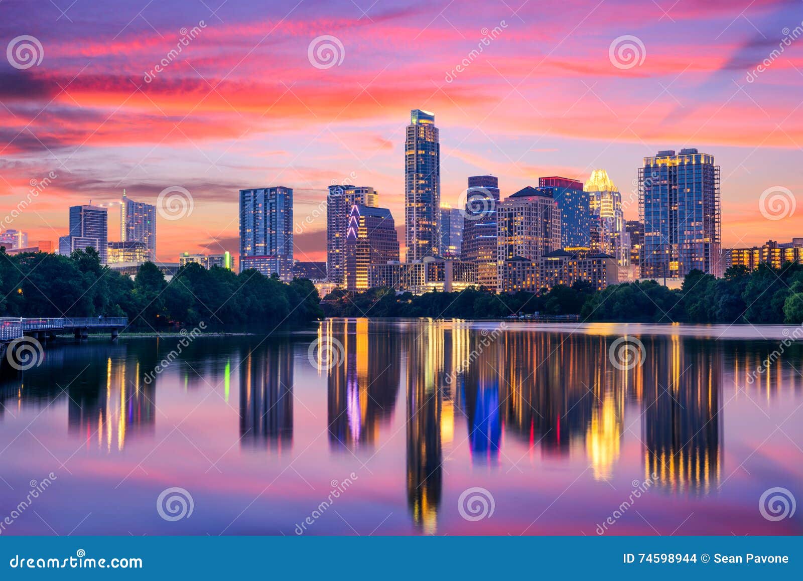 Orizzonte Di Austin, Il Texas Immagine Stock Editoriale - Immagine di ...