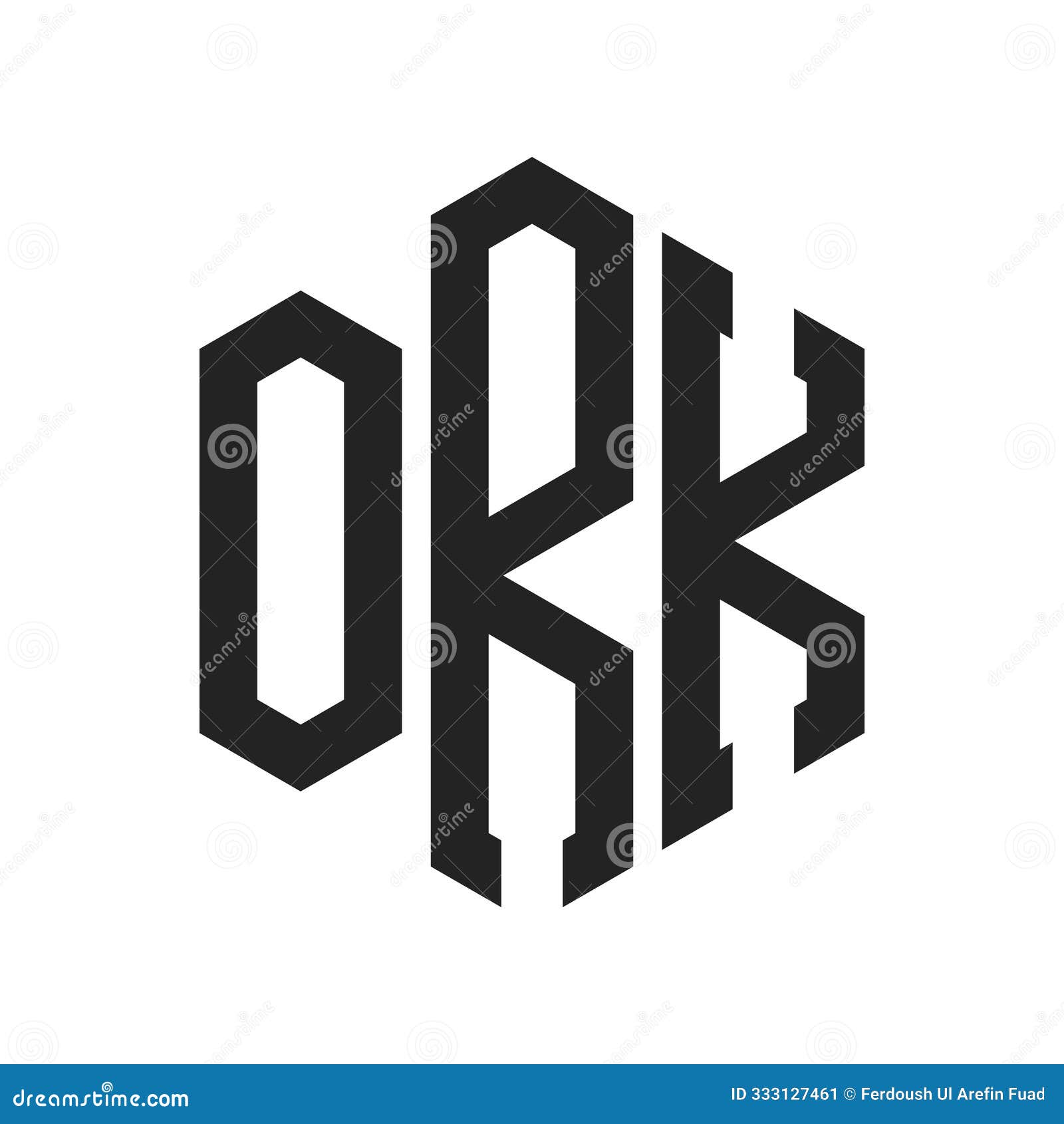 ORK Logo Design. Initial Letter ORK Monogram Logo Using Hexagon Shape ...