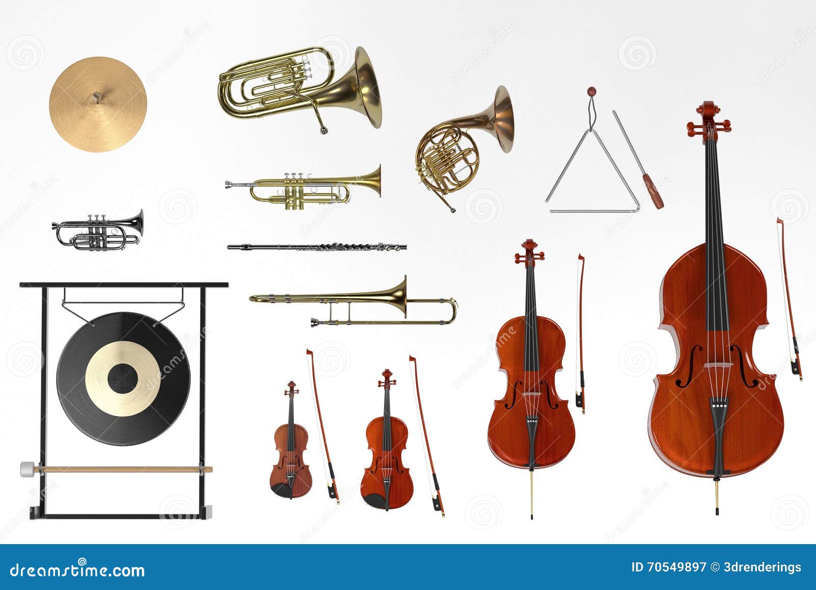 Orkest Muzikale Instrumenten Stock Illustratie - Illustration of kamer ...