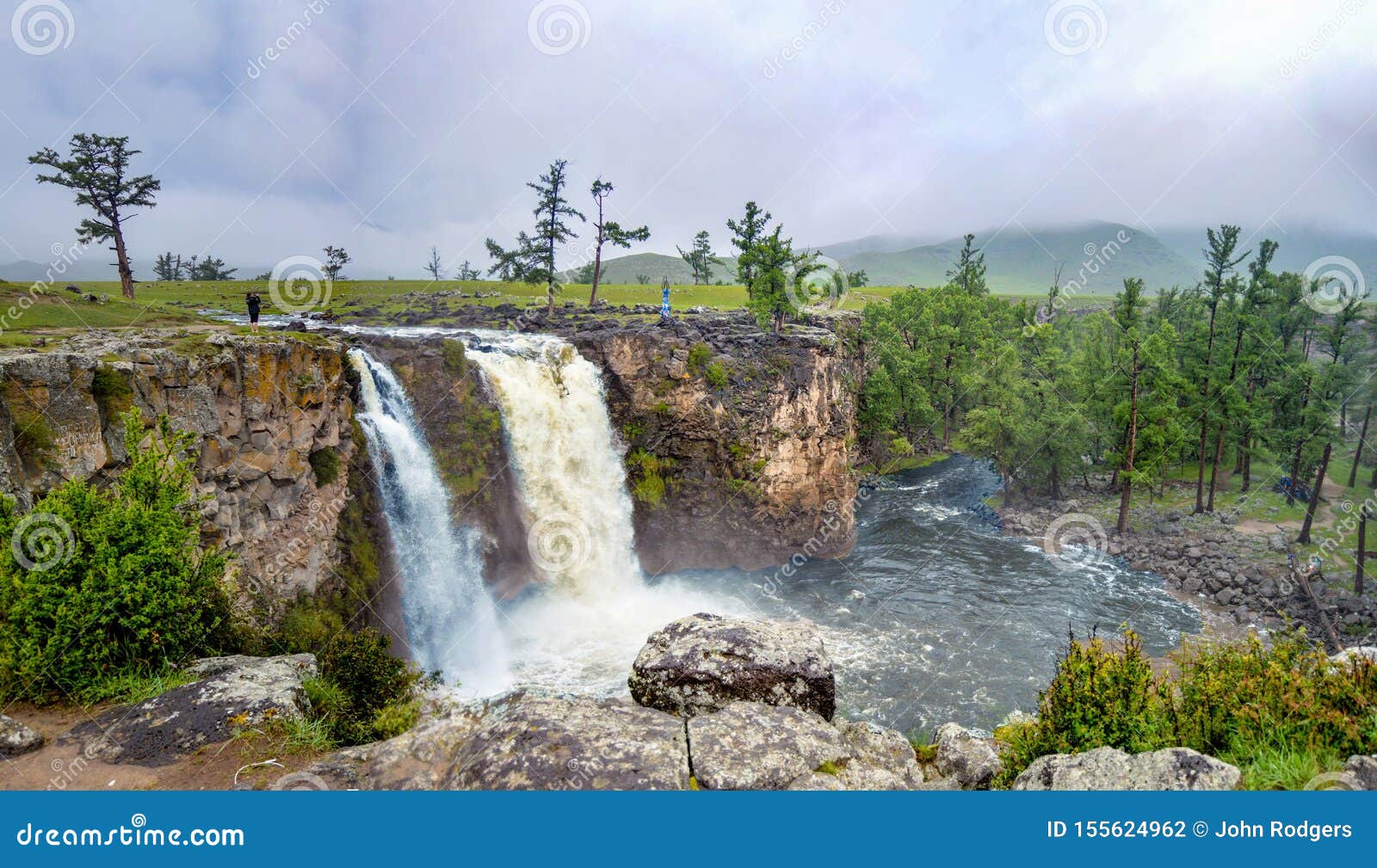 Orkhon Waterfall Mongolia Formed 20,000 Years Ago Stock Photo - Image ...