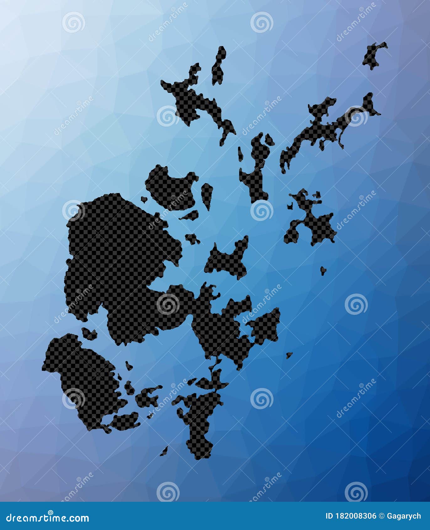 Orkney Islands Geometric Map. Stock Vector - Illustration of national ...