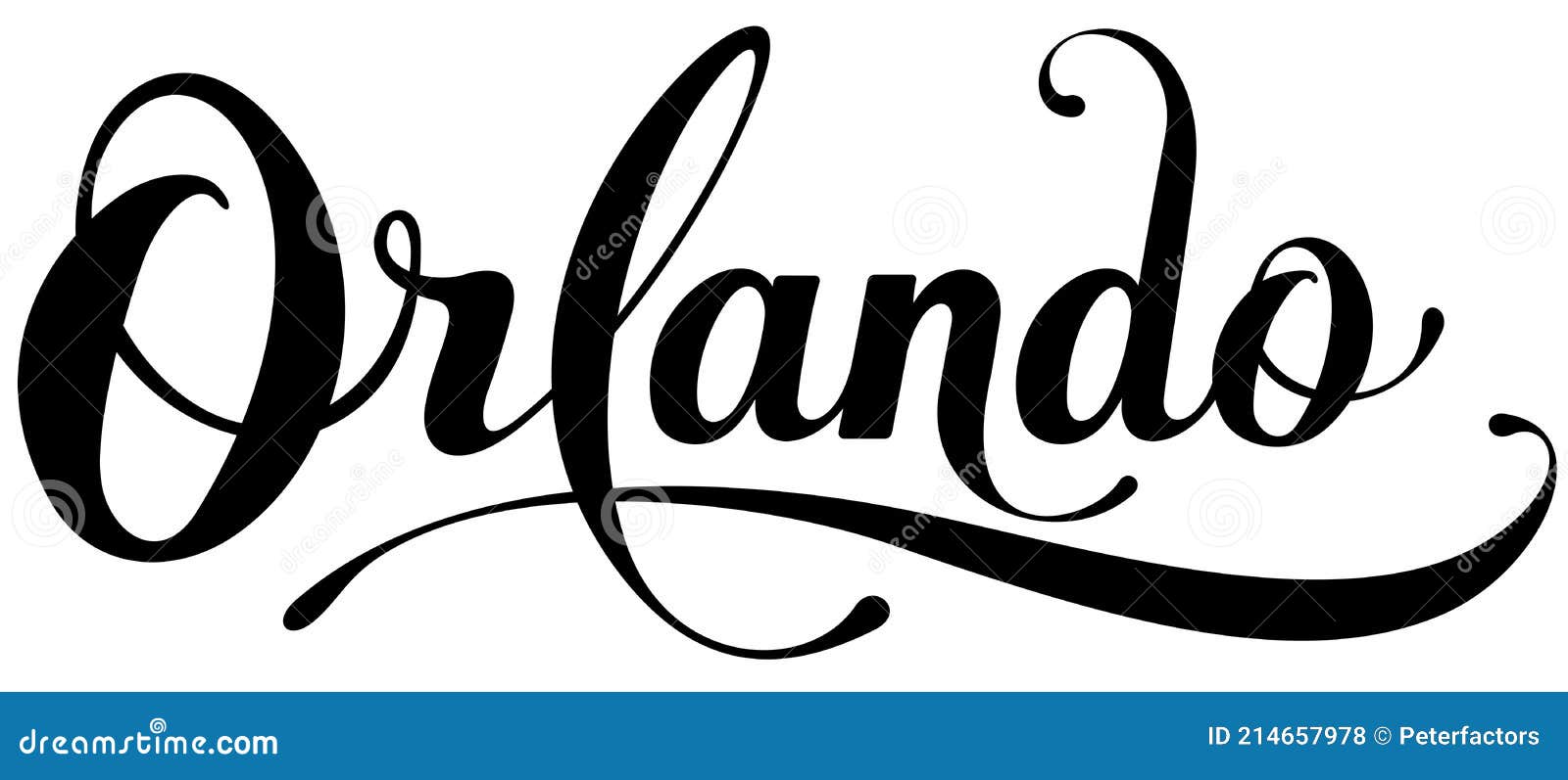 Orlando - Custom Calligraphy Text Stock Vector - Illustration of ...