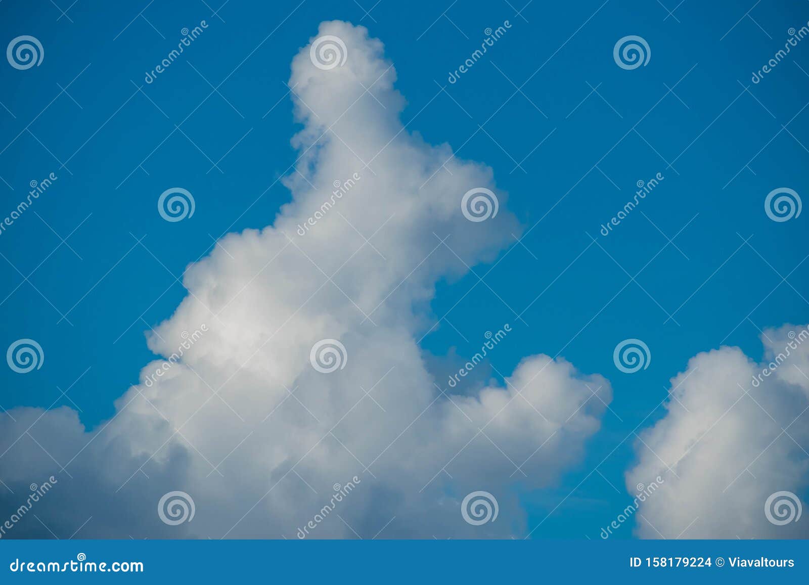 Rabbit Shaped Cloud on Bluelight Sky Background. Stock Photo - Image of ...