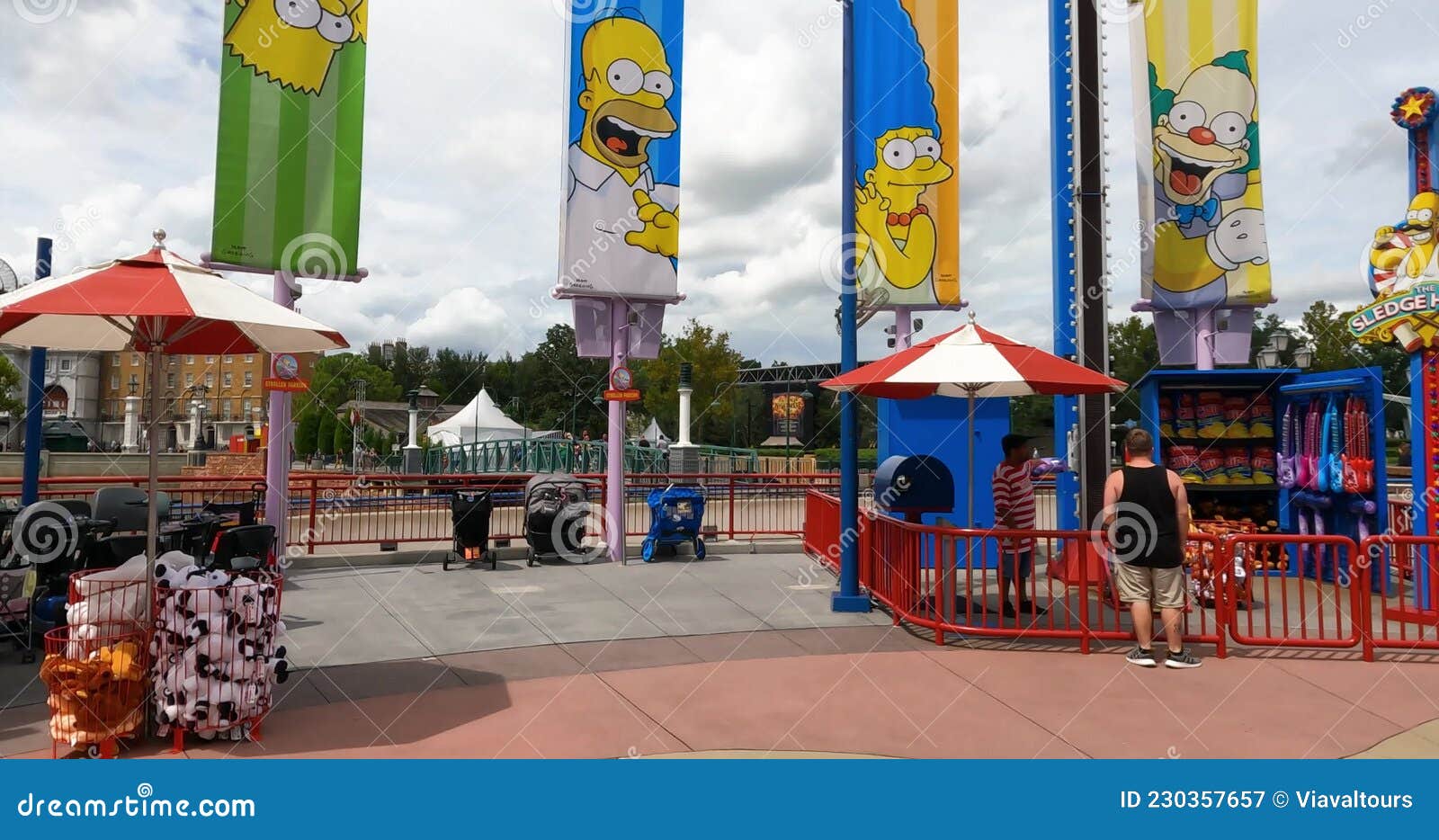 Partial View of Springfield USA Home of the Simpsons Area at Universal ...