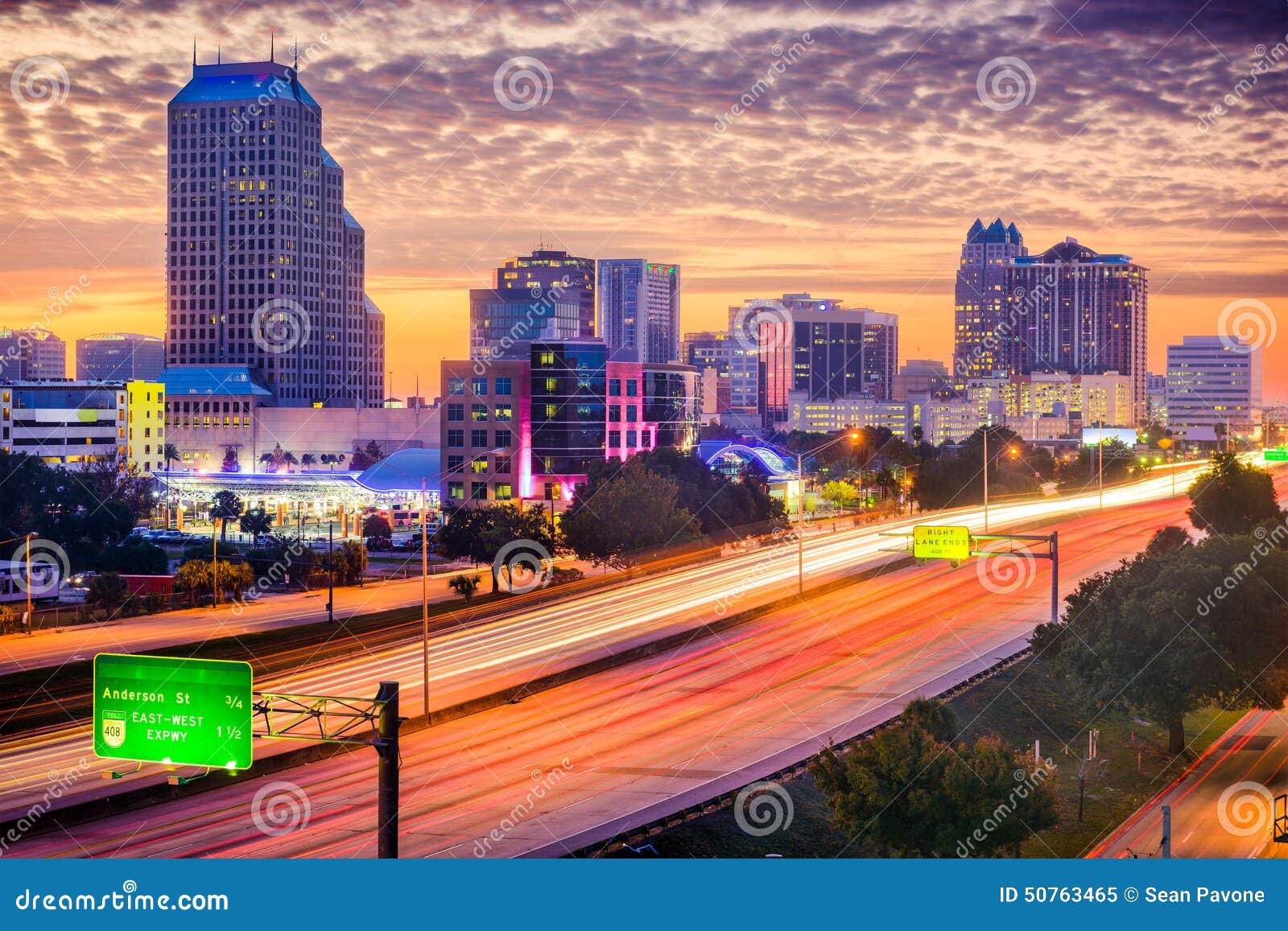 Orlando, Florida Skyline stock image. Image of america - 50763465