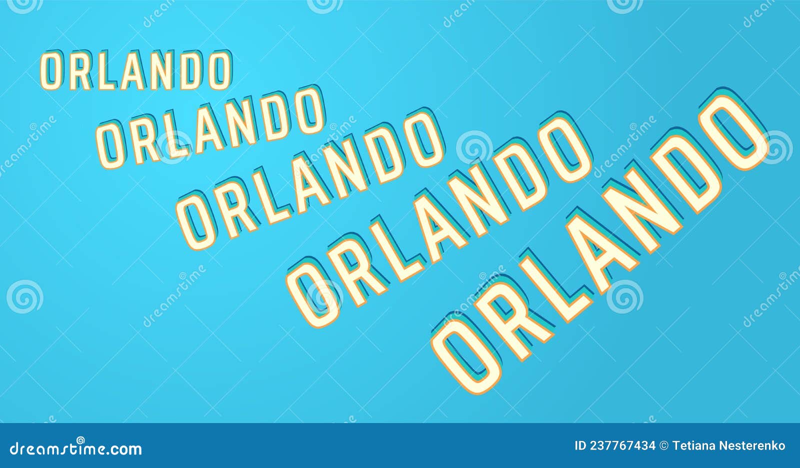 Orlando Repeat Word Message Stock Vector - Illustration of vector ...
