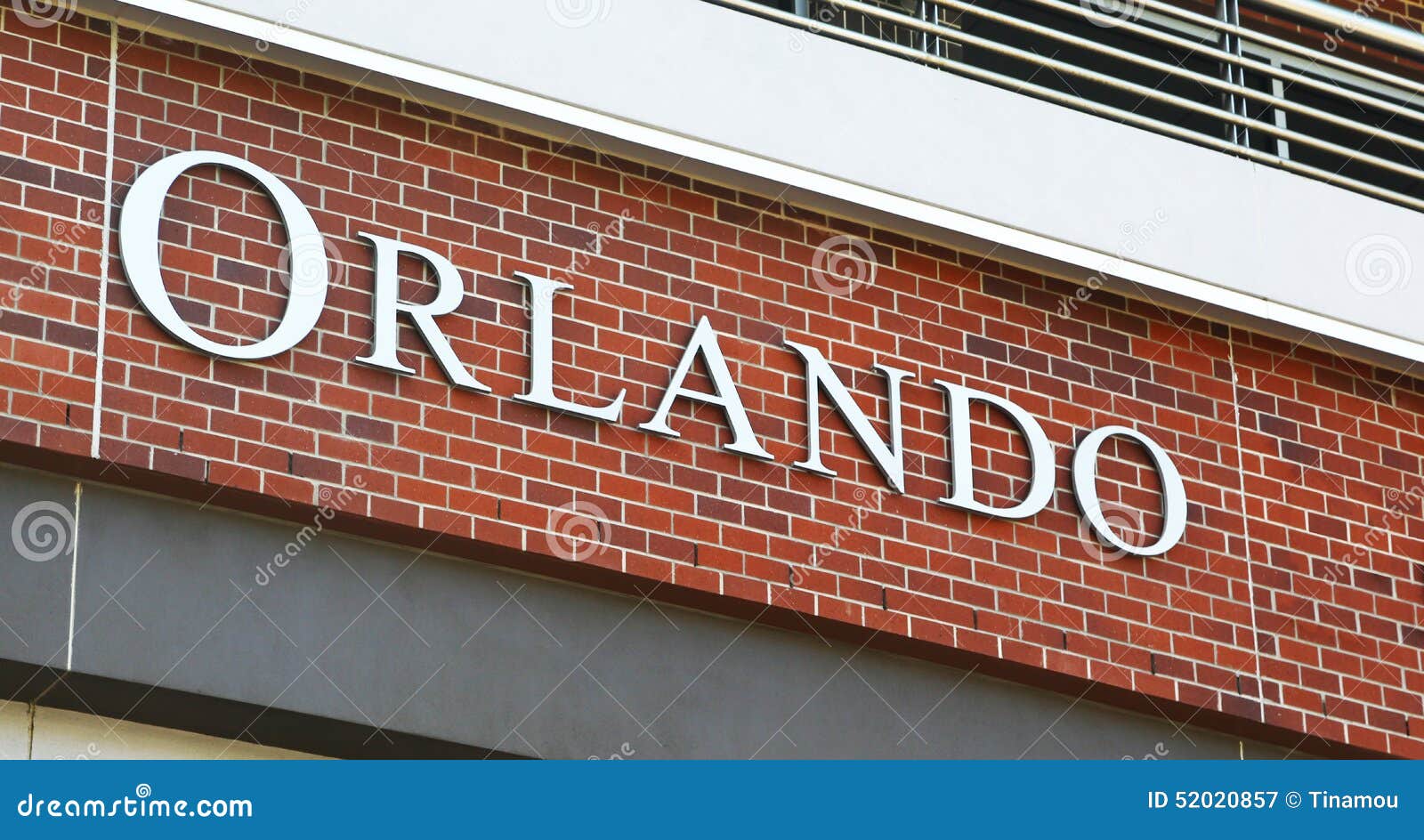 Orlando Sign on a Modern Building Stock Image - Image of building ...