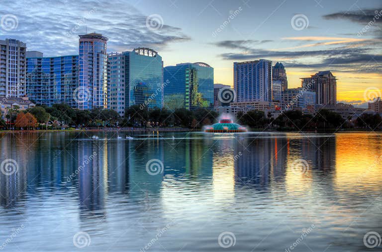 Orlando Skyline stock image. Image of lakeshore, office - 23728239