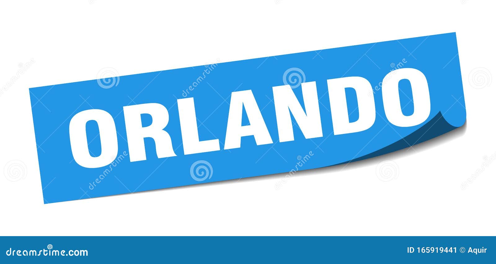 Orlando Sticker. Orlando Square Peeler Sign Stock Vector - Illustration ...