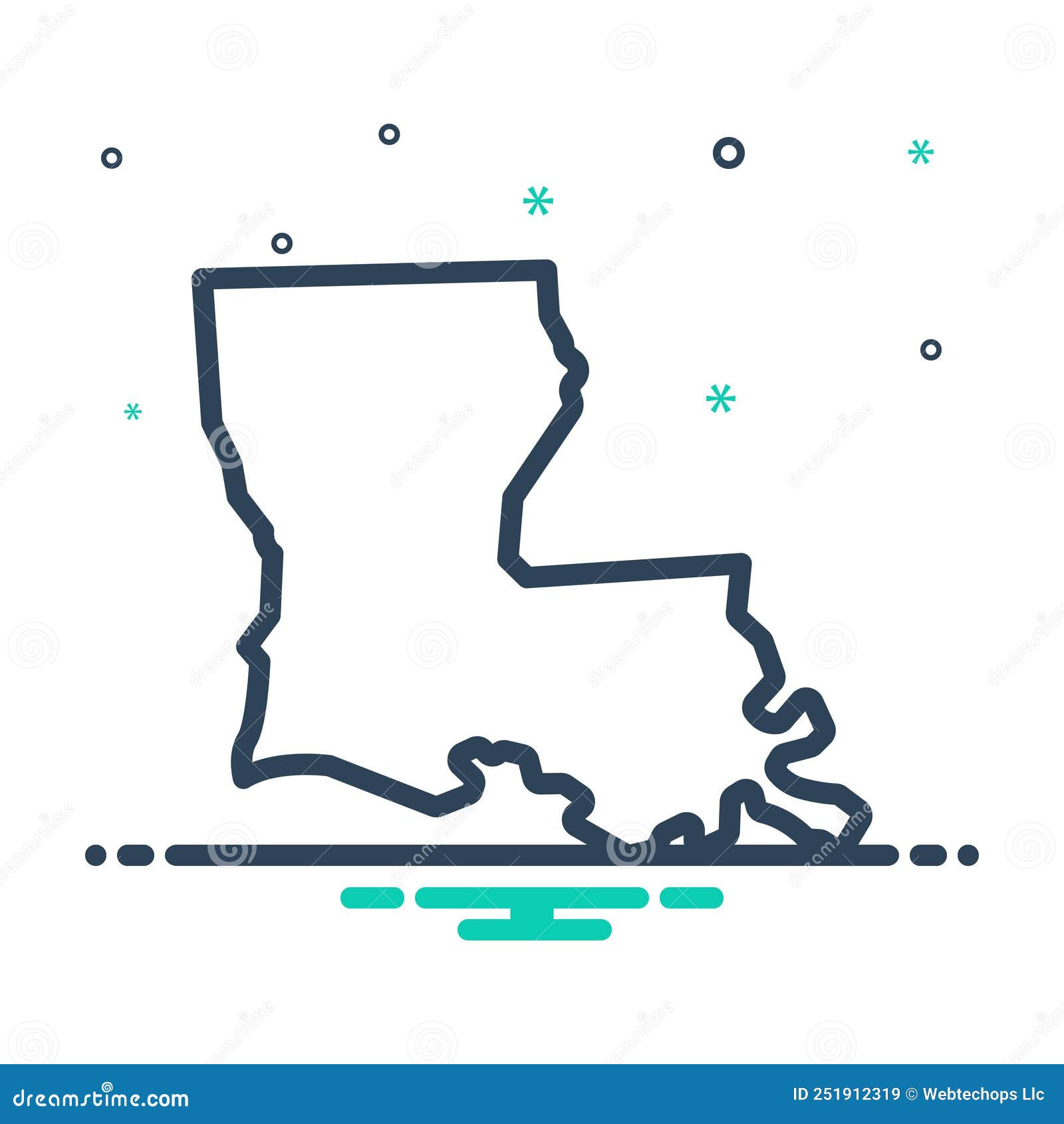 Mix Icon for Orleans, Louisiana and America Stock Vector - Illustration ...