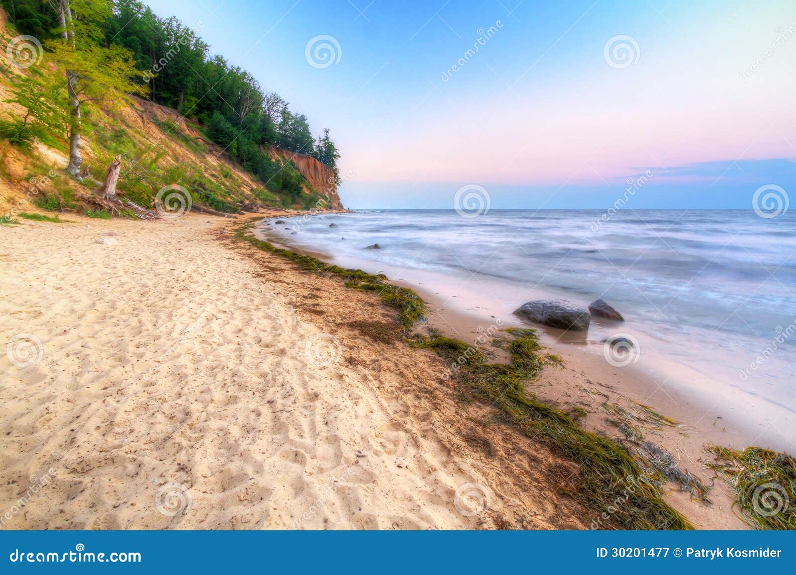 Orlowo cliff at Baltic sea stock image. Image of destination - 30201477