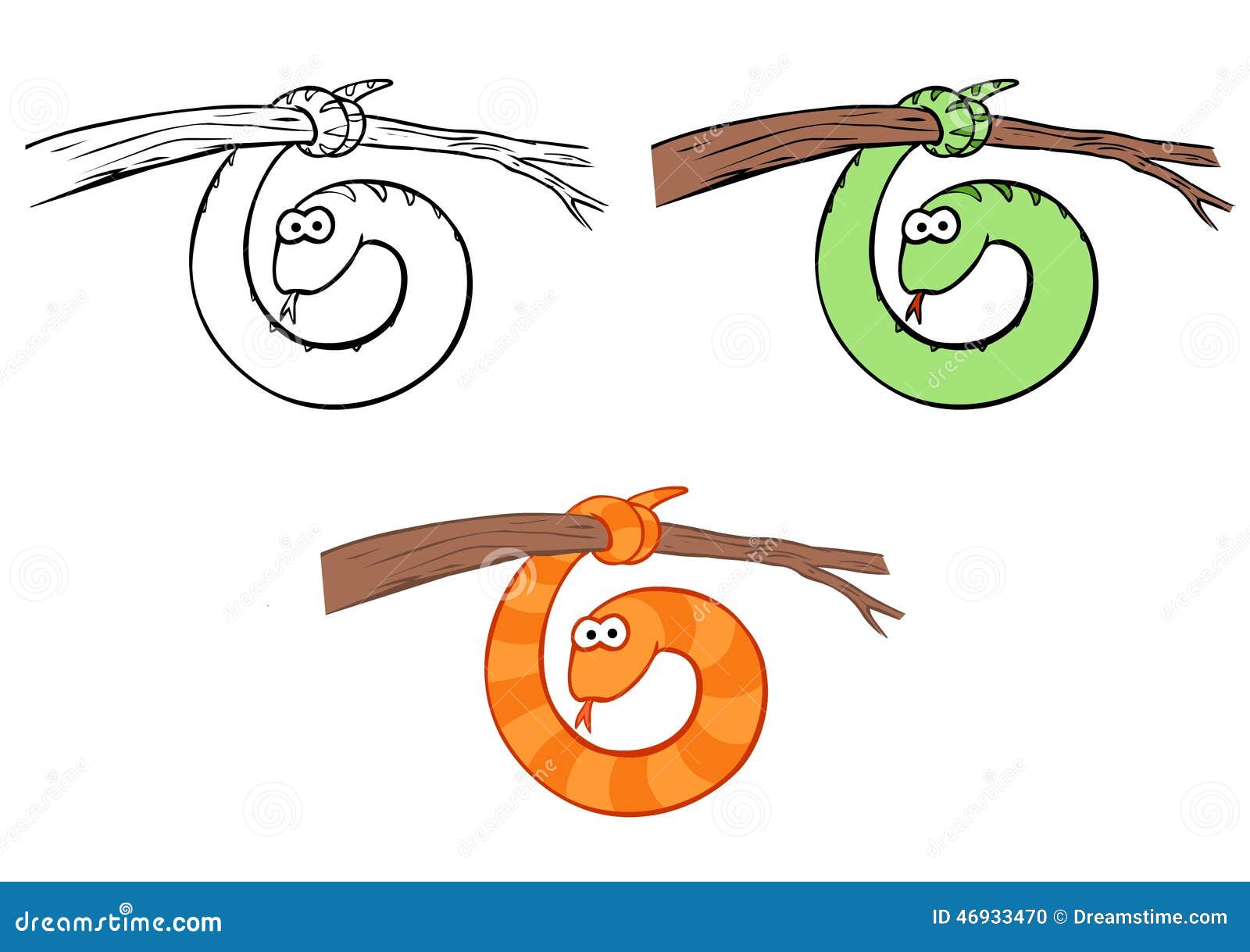 Orm vektor illustrationer. Illustration av bild, teckning - 46933470