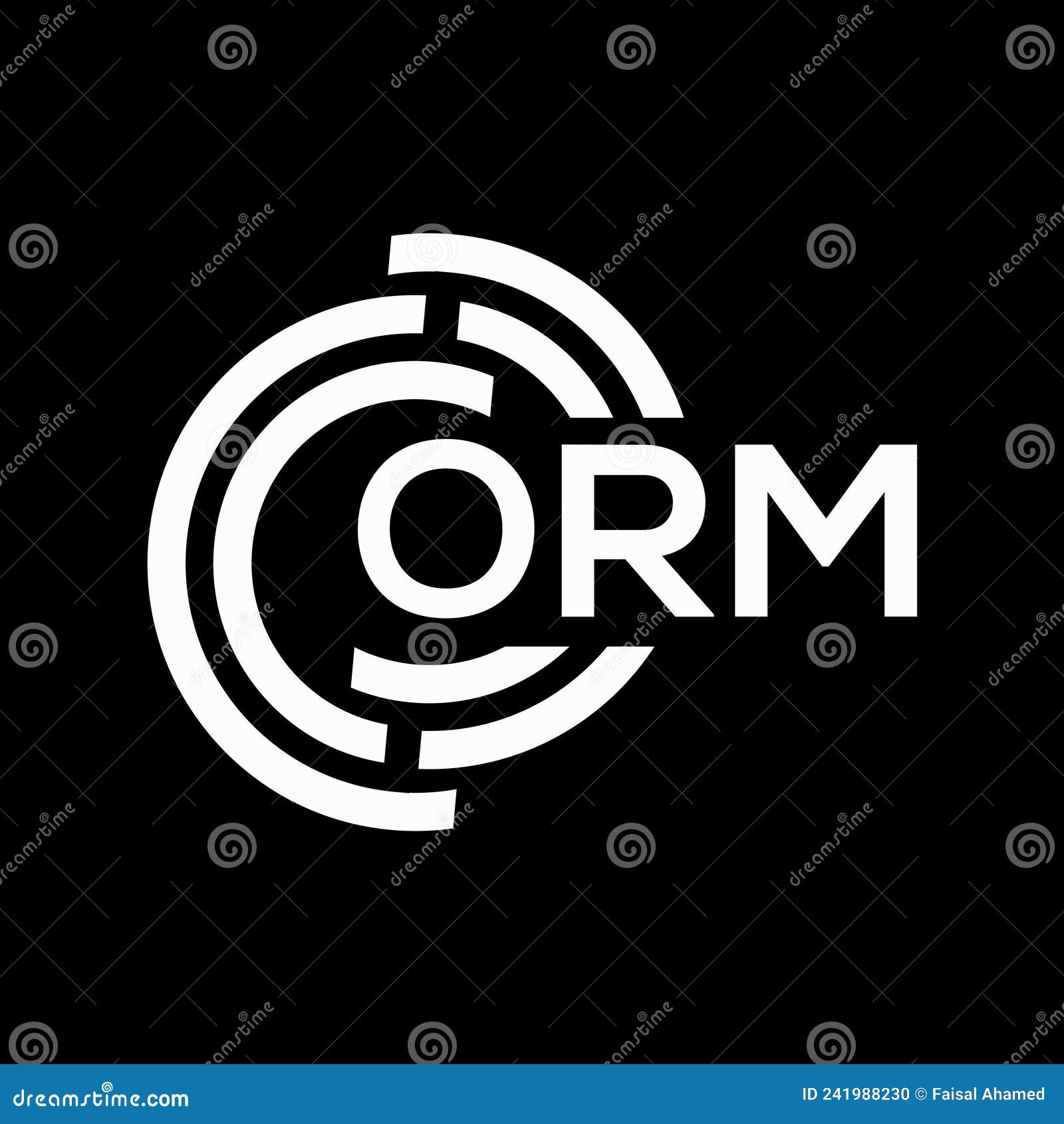 ORM Letter Logo Design On Black Background. ORM Creative Initials ...