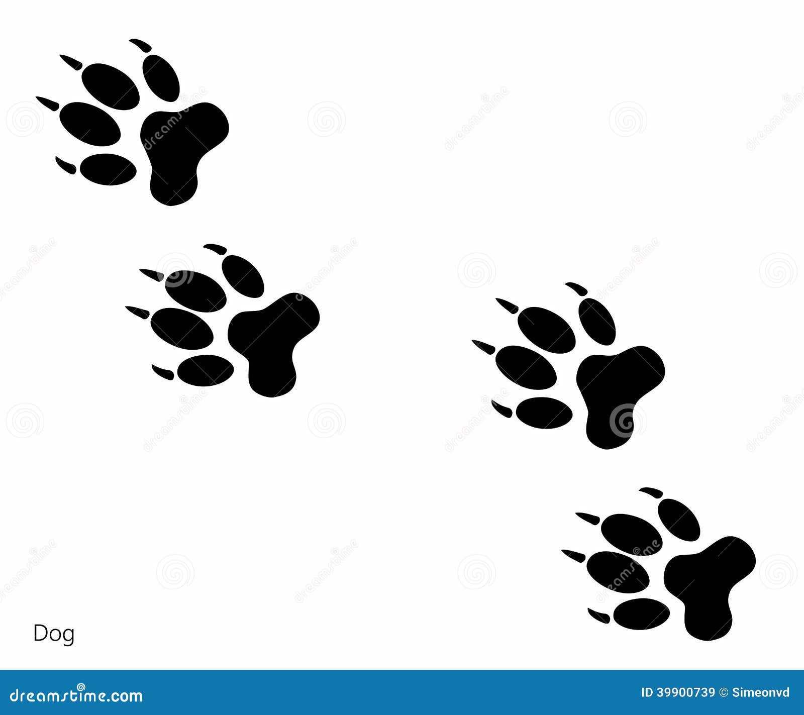 Orme del cane illustrazione vettoriale. Illustrazione di uomini - 39900739