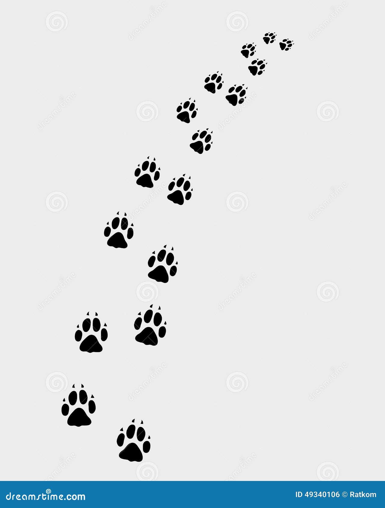 Orme del cane illustrazione di stock. Illustrazione di punto - 49340106