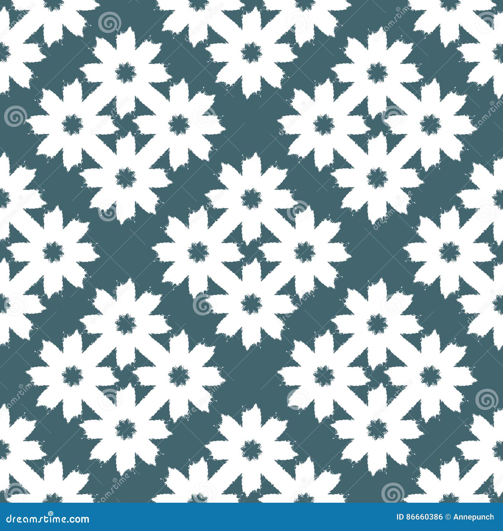 Ornament of Abstract Flowers Drawn a Rough Brush. Seamless Pattern ...