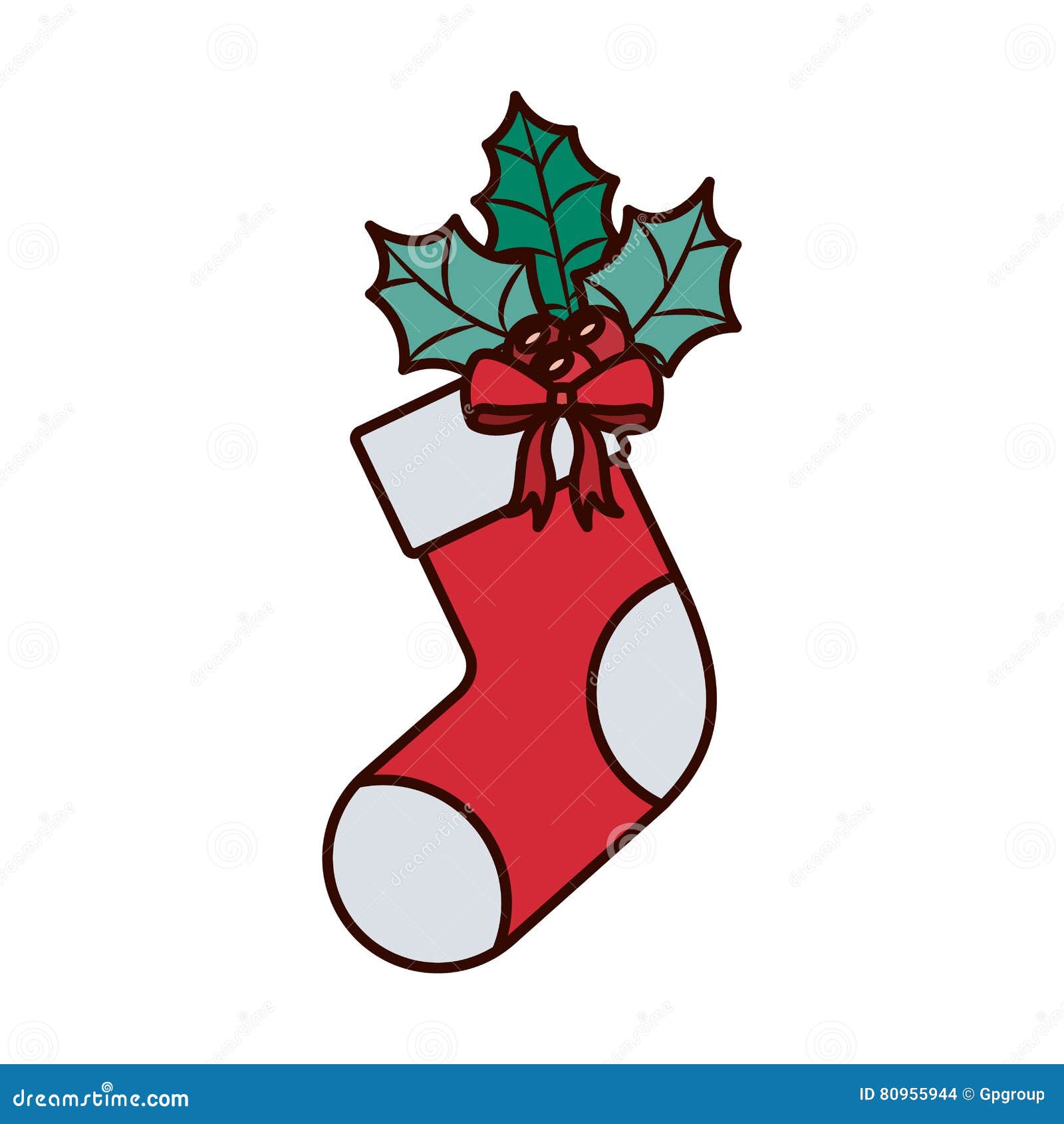 Ornament Christmas Boots with Leaves Stock Vector - Illustration of ...