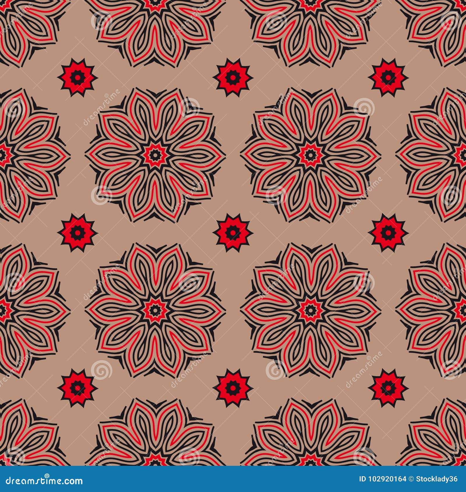 Ornament Pattern Vector Tile Stock Vector - Illustration of patchwork ...