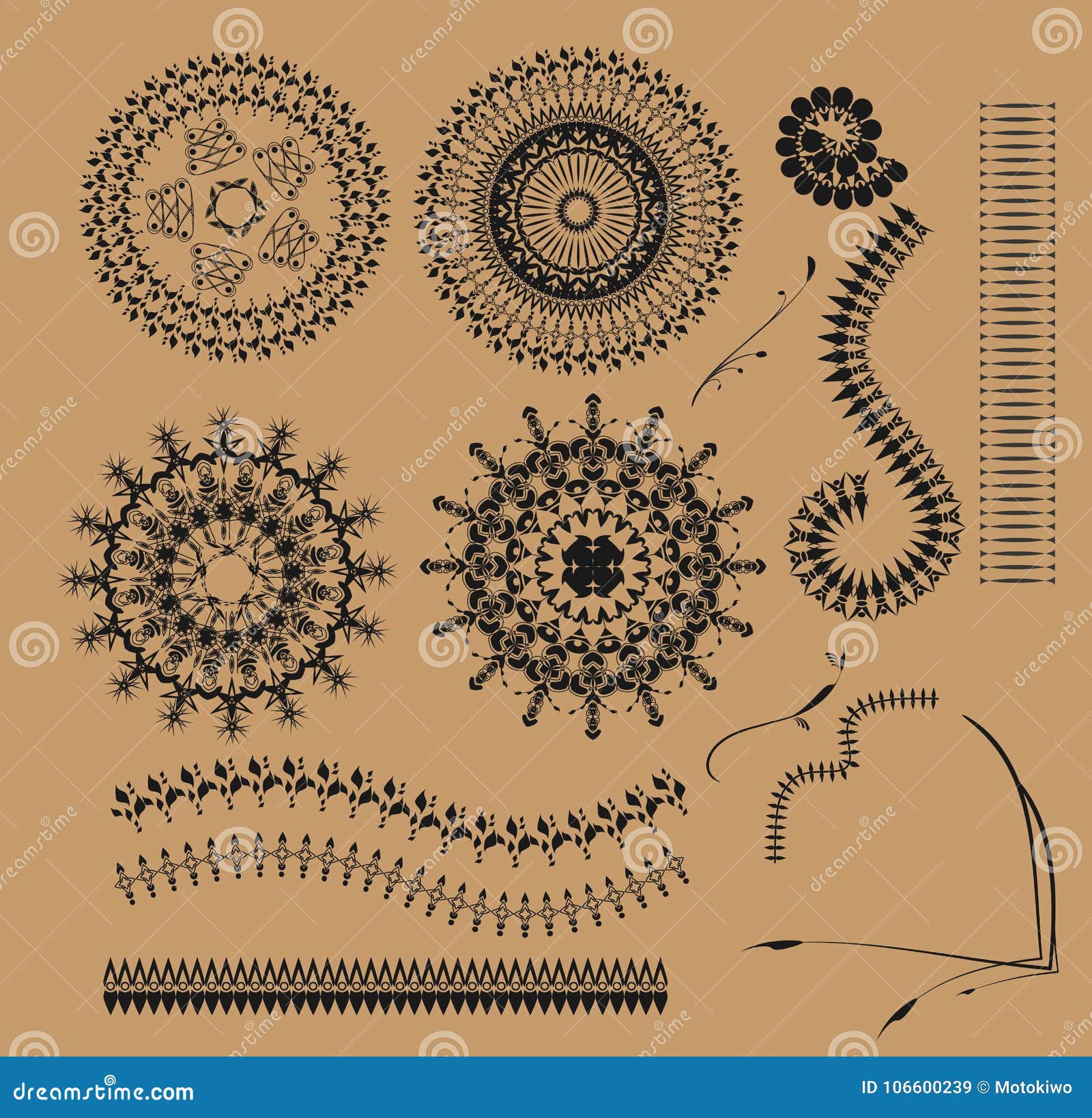 Ornament Composition Old Style Design. Stock Vector - Illustration of ...