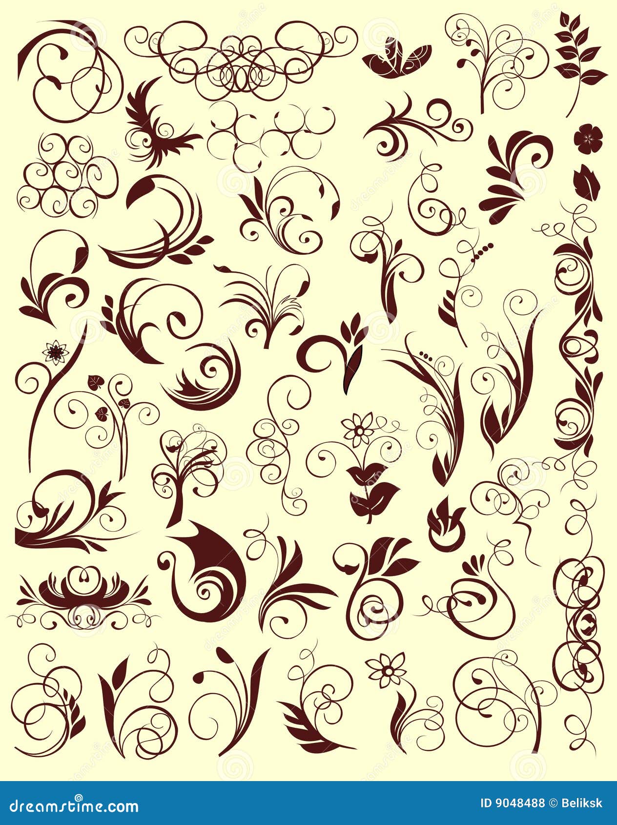 Ornament element vector stock vector. Illustration of textile - 9048488